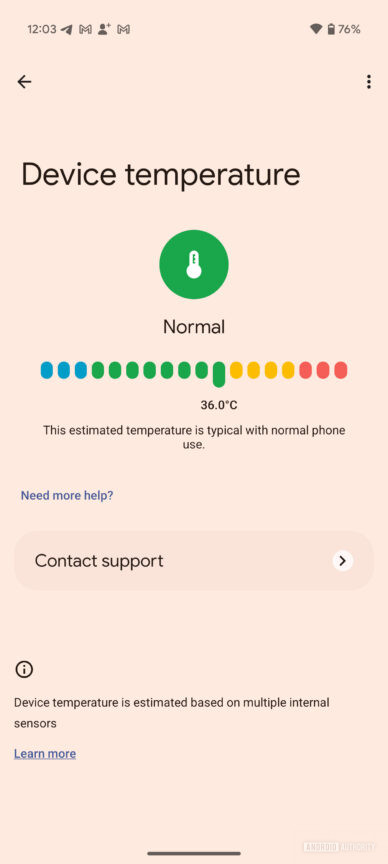 Google Pixel phones can now tell you exactly how hot they are - Android Authority