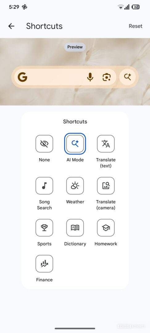 Here's Google Search's upcoming AI Mode shortcut button