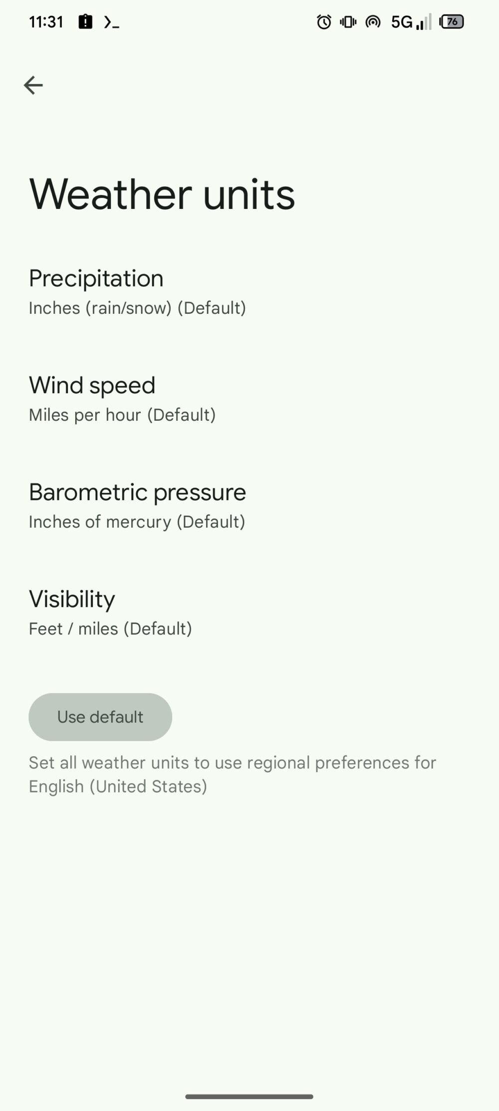 Pixel Weather app is finally making it easier to change weather units