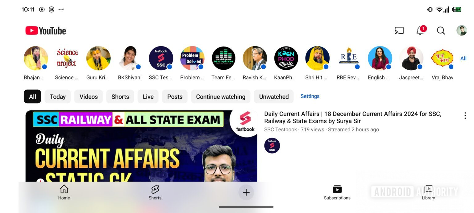 YouTube tests an optimized landscape layout on Android