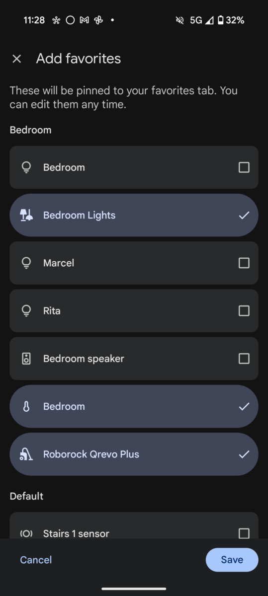 The smart home panel is low-key my favorite Google feature ever