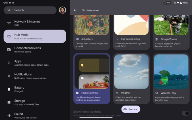 The smart home panel is low-key my favorite Google feature ever