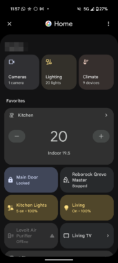 The smart home panel is low-key my favorite Google feature ever