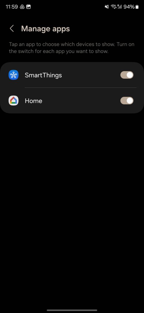The smart home panel is low-key my favorite Google feature ever