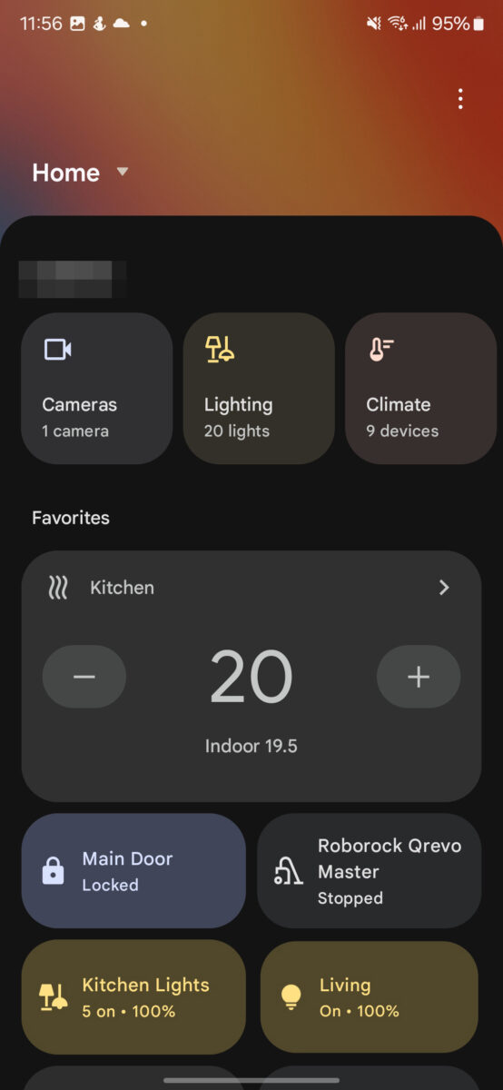 The smart home panel is low-key my favorite Google feature ever