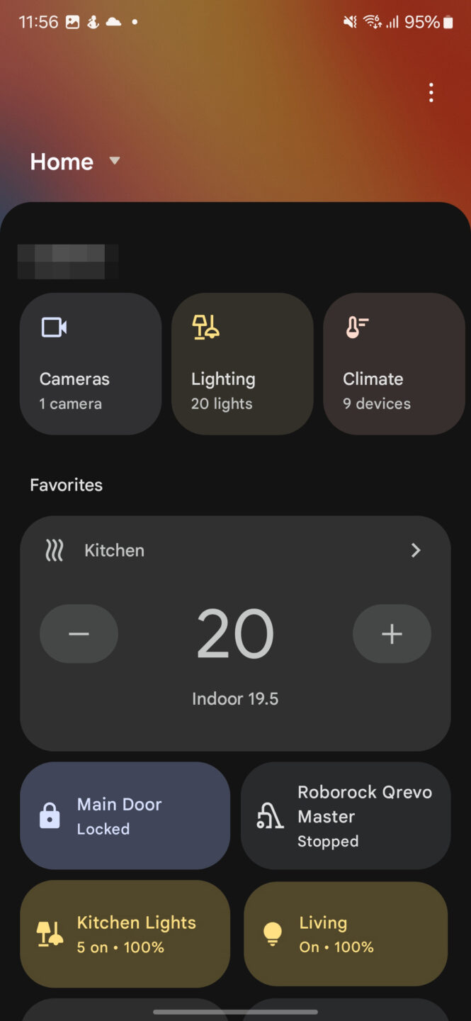 The smart home panel is low-key my favorite Google feature ever