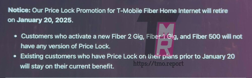 T-Mobile quietly removes Price Lock promise for fiber customers