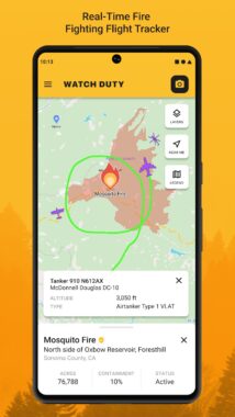 Watch Duty is a free app for real-time updates on wildfires