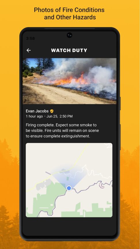 Watch Duty is a free app for real-time updates on wildfires