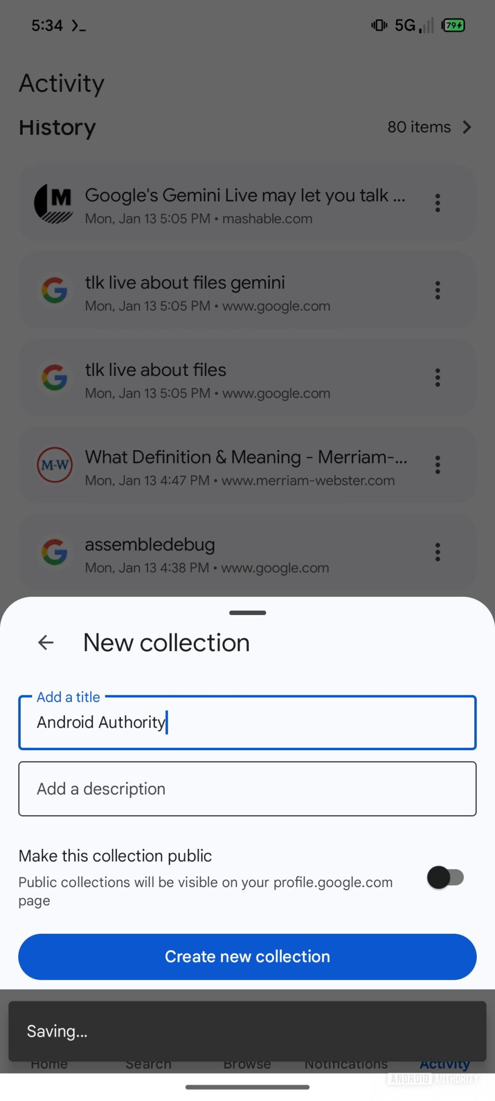 Google collections sharing is working on new public option - Android ...
