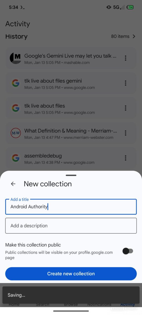 Google collections sharing is working on new public option - Android ...