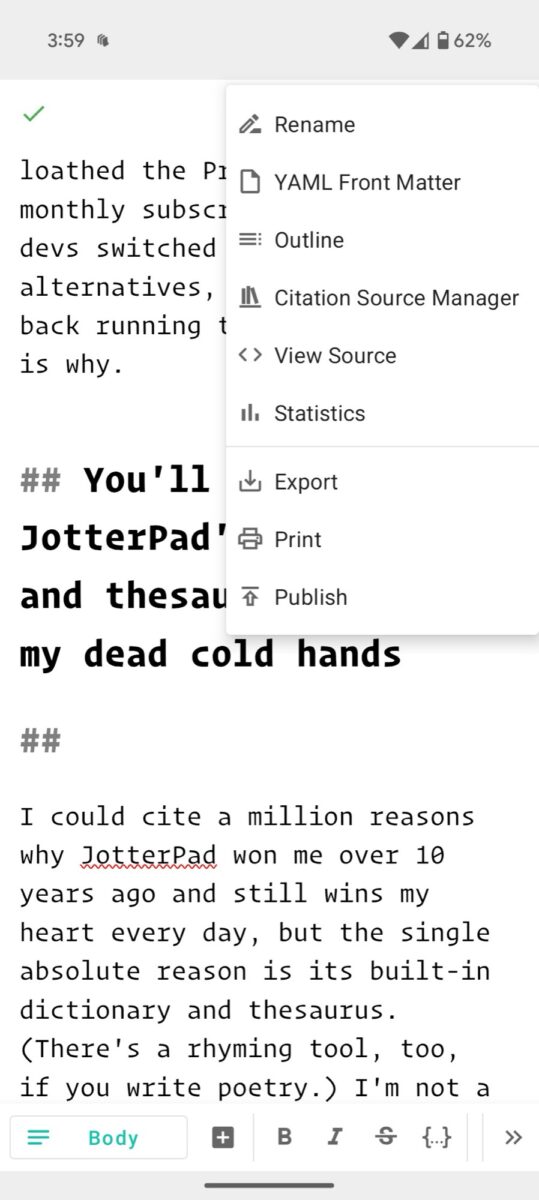 Forget SimpleNote and iA Writer, this is the writing app I've sworn by ...