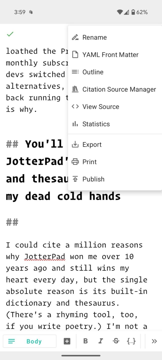 Forget SimpleNote and iA Writer, this is the writing app I've sworn by ...