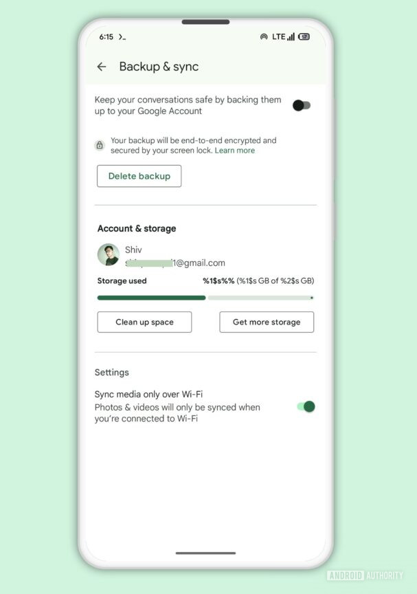 Google Messages backup tool will include storage view - Android Authority