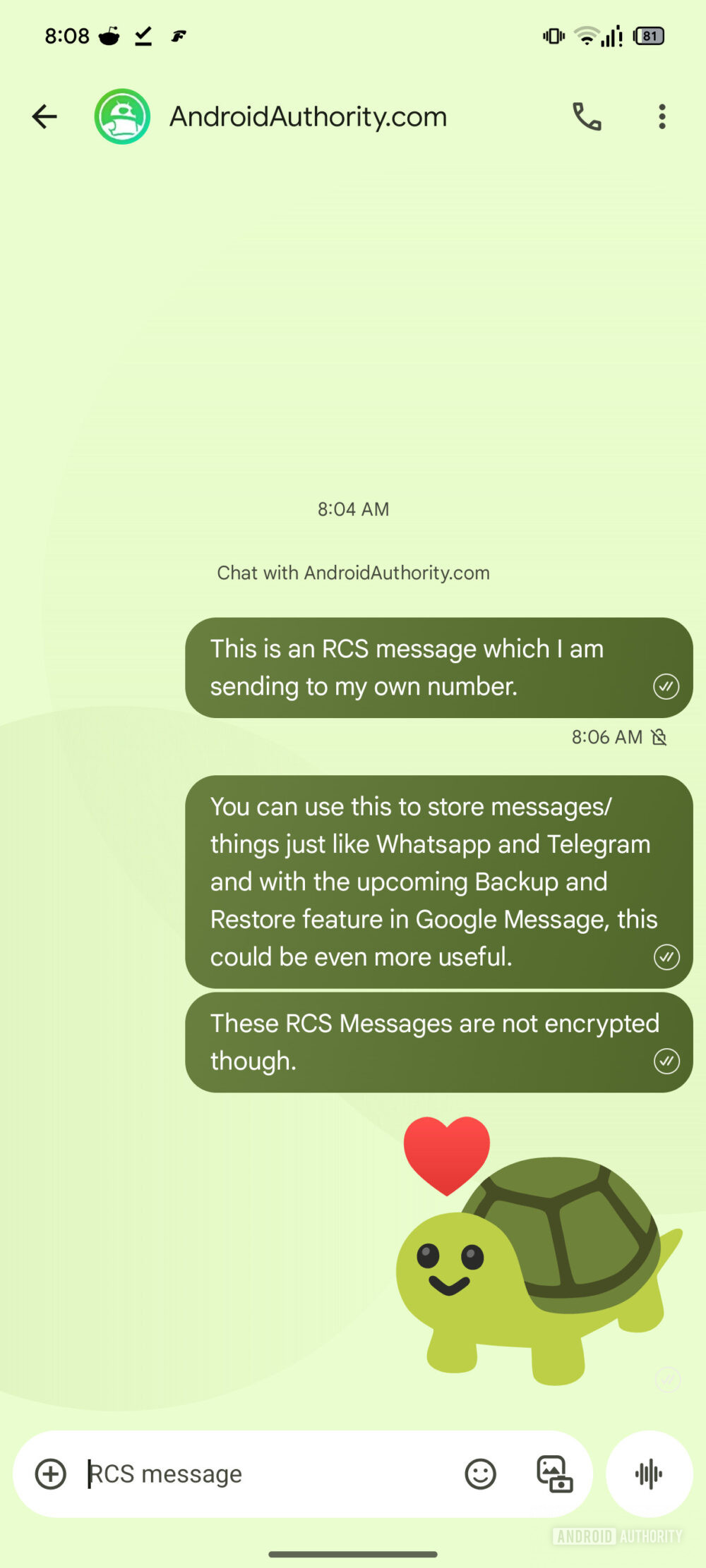 Google Messages can now double as your Notes app, thanks to this RCS ...