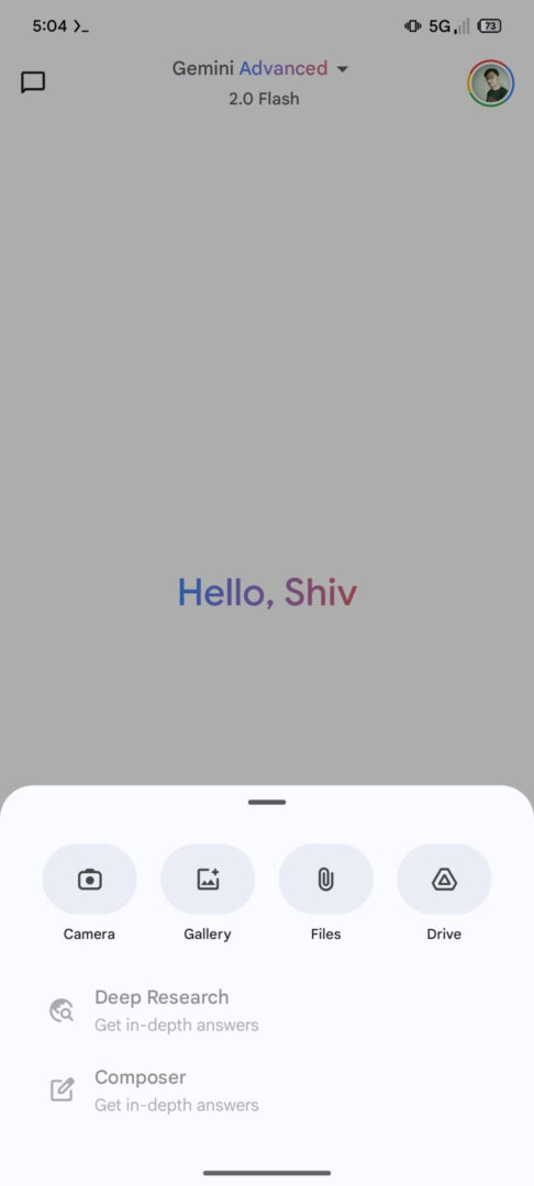 Here's an early look at Gemini's refreshed UI for attaching files (Updated: Rolling out)