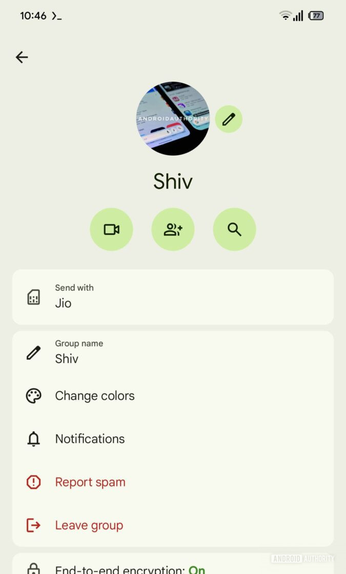 Here's an early look at Google Messages' custom RCS group chat icon ...