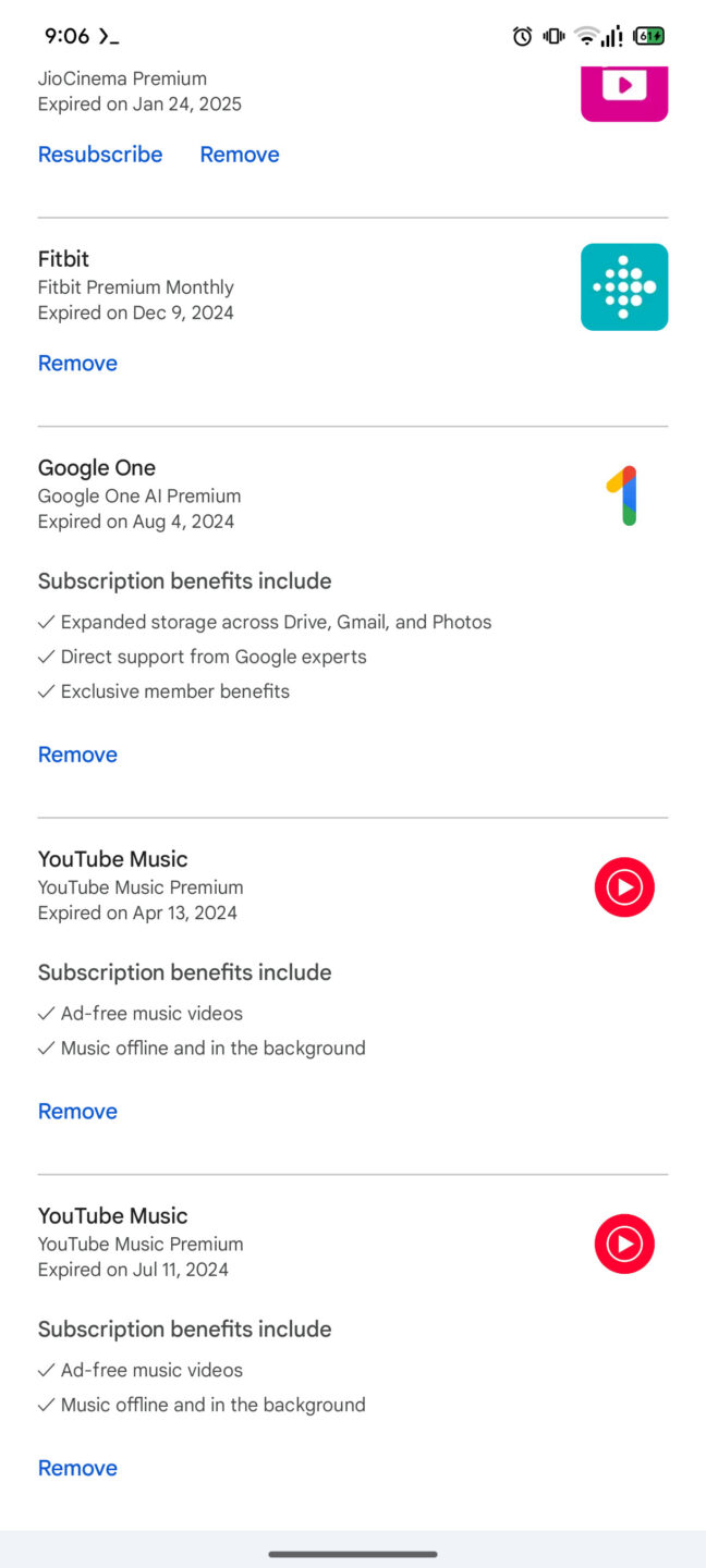 The Google Play Store now helps you justify your subscriptions