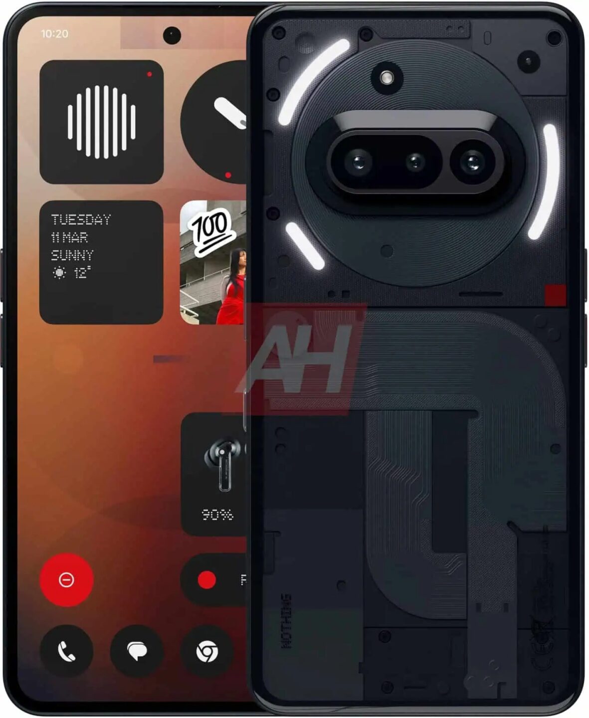 Leaked Nothing Phone 3a series renders show off Glyph, extra hardware key