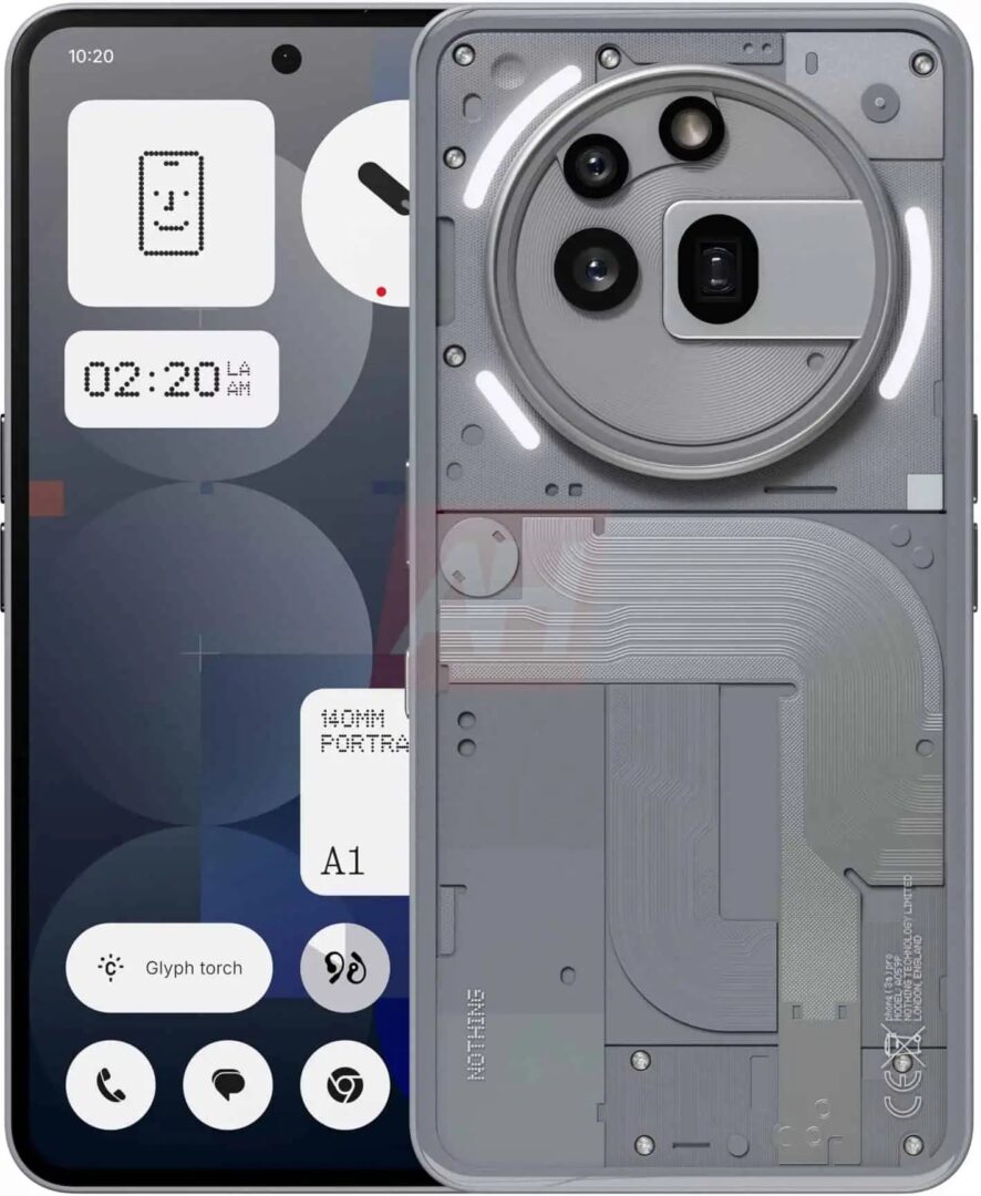 Leaked Nothing Phone 3a series renders show off Glyph, extra hardware key