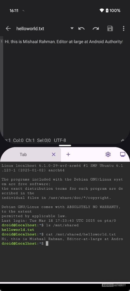 Here's how to access your Android phone's files from the new Linux Terminal - Android Authority