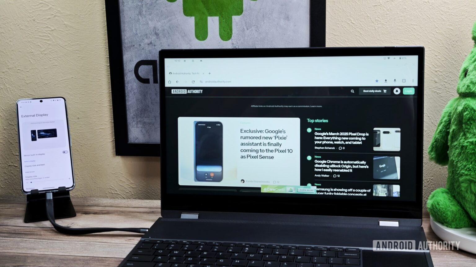 Android 16 could add PC-like external display tools, and we have a first look - Android Authority
