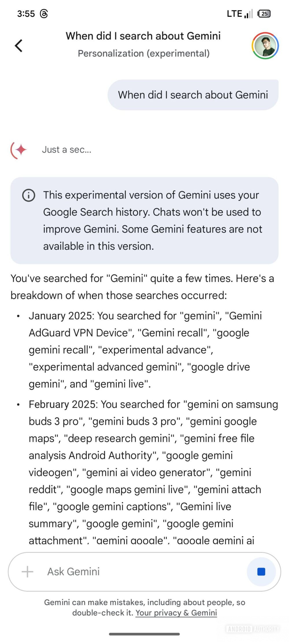Gemini preps a new model that can access to your Search history