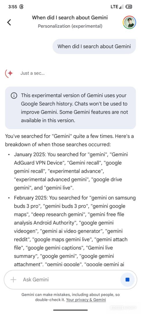 Gemini preps a new model that can access to your Search history