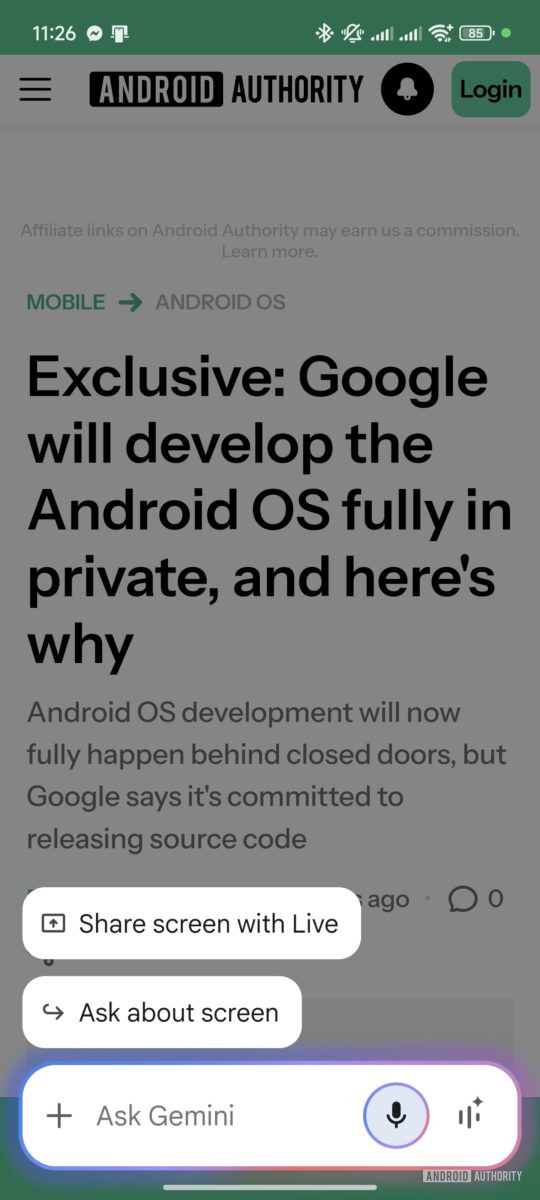 Hands-on: Gemini Live's new video and screen-sharing features make it ...