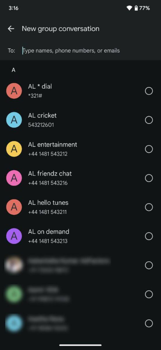 This is the new Start chat interface from the upcoming Google Messages makeover (APK teardown)