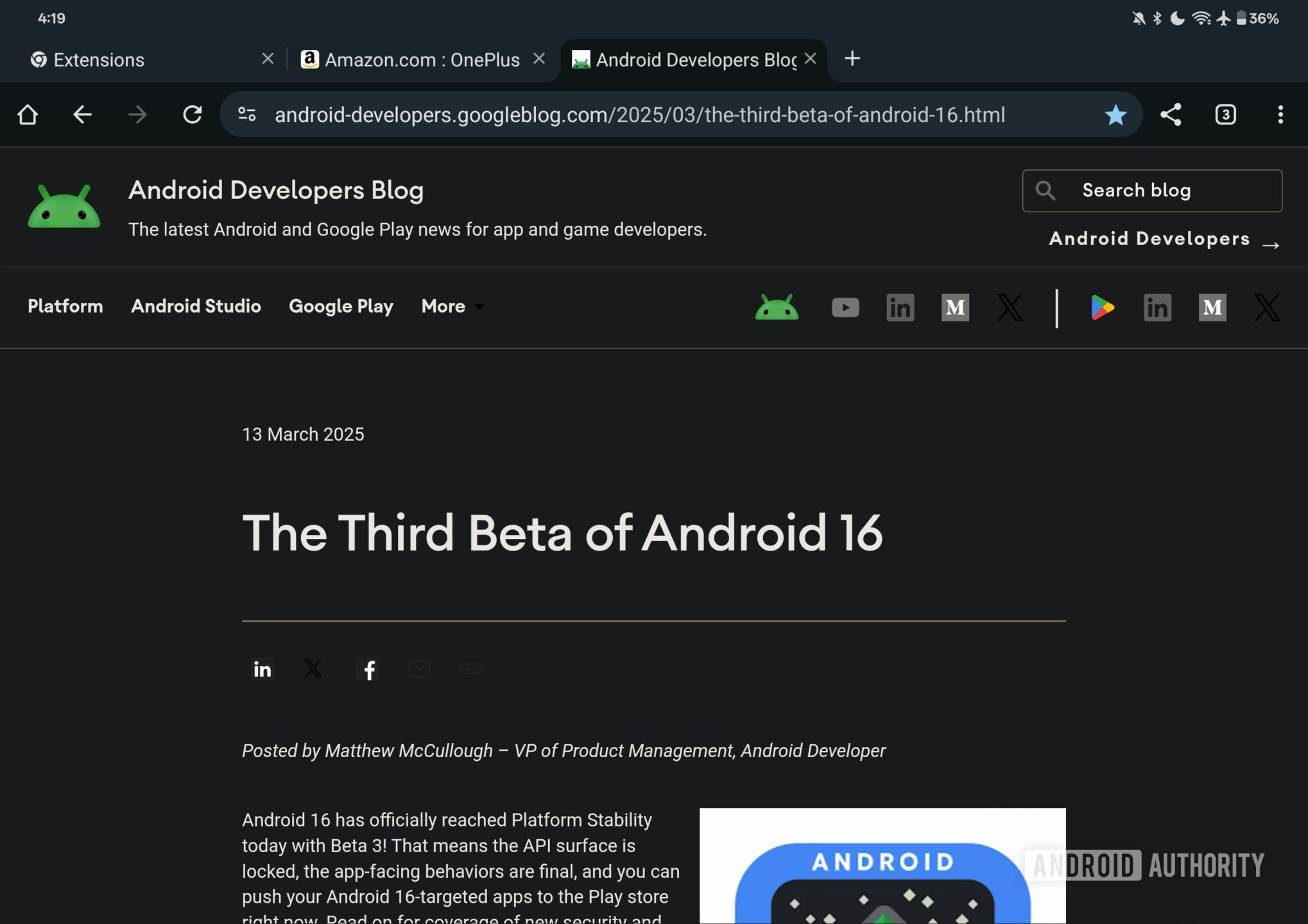 First look: This special version of Chrome for Android supports extensions - Android Authority