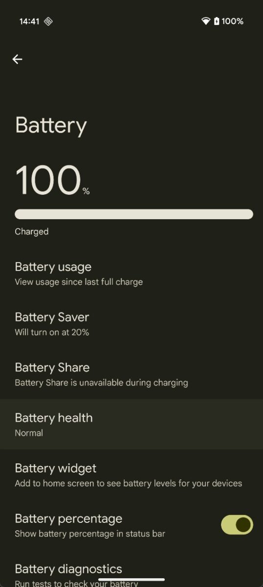 Google leaves older Pixels behind for Battery Health menu
