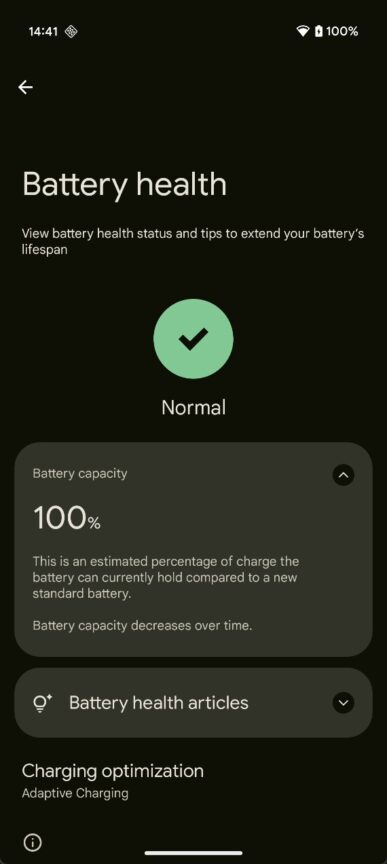 Google leaves older Pixels behind for Battery Health menu