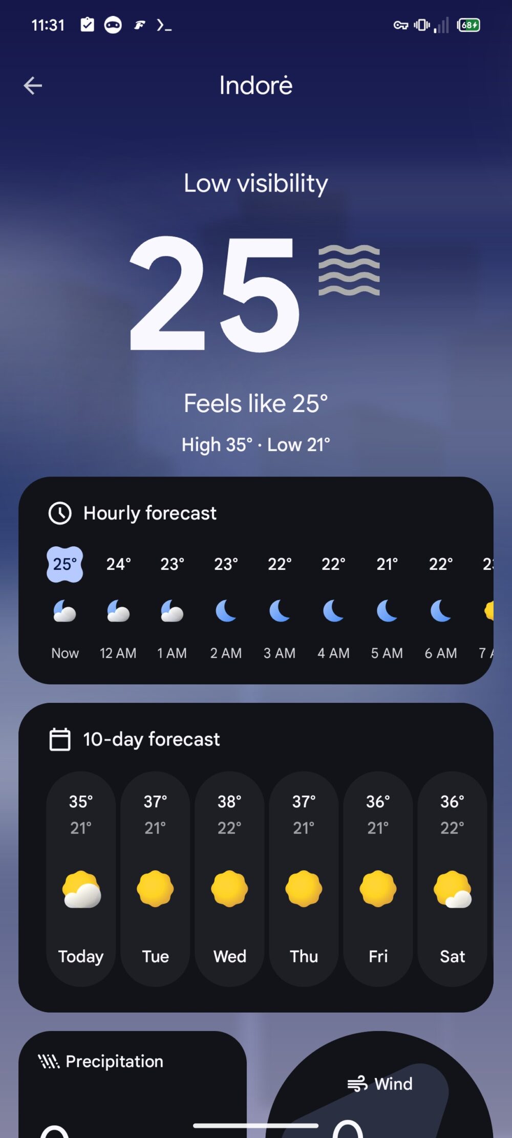Pixel Weather tweaks its forecast view with day & date - Android Authority