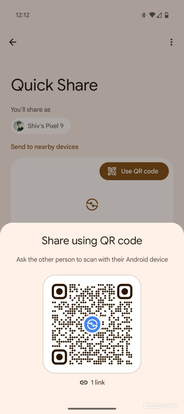 Quick Share on Android is leaning further into QR codes - Android Authority