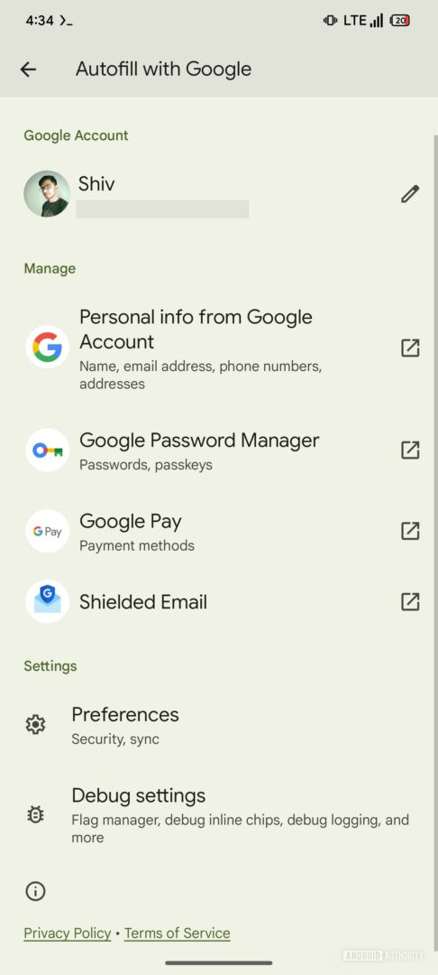 Google's Autofill feature might soon get a UI refresh for its settings