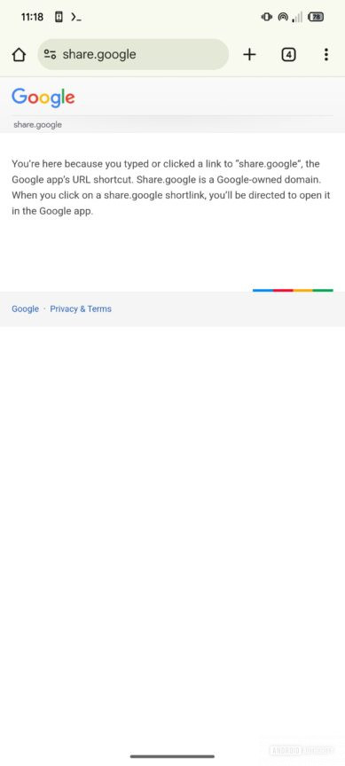 Google Discover now shares links with shortened URLs