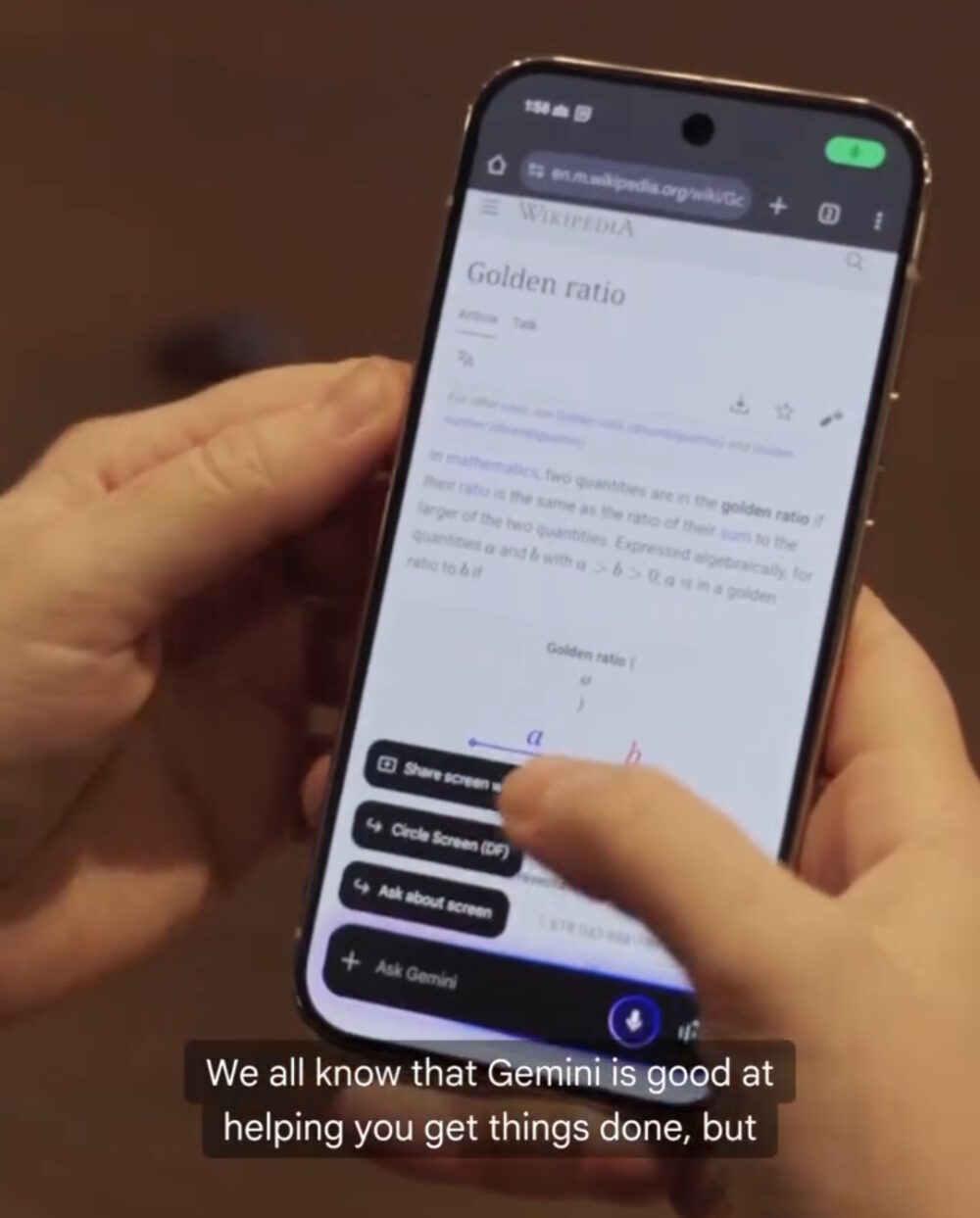 Gemini's secret 'Circle Screen' feature spotted in Google promo