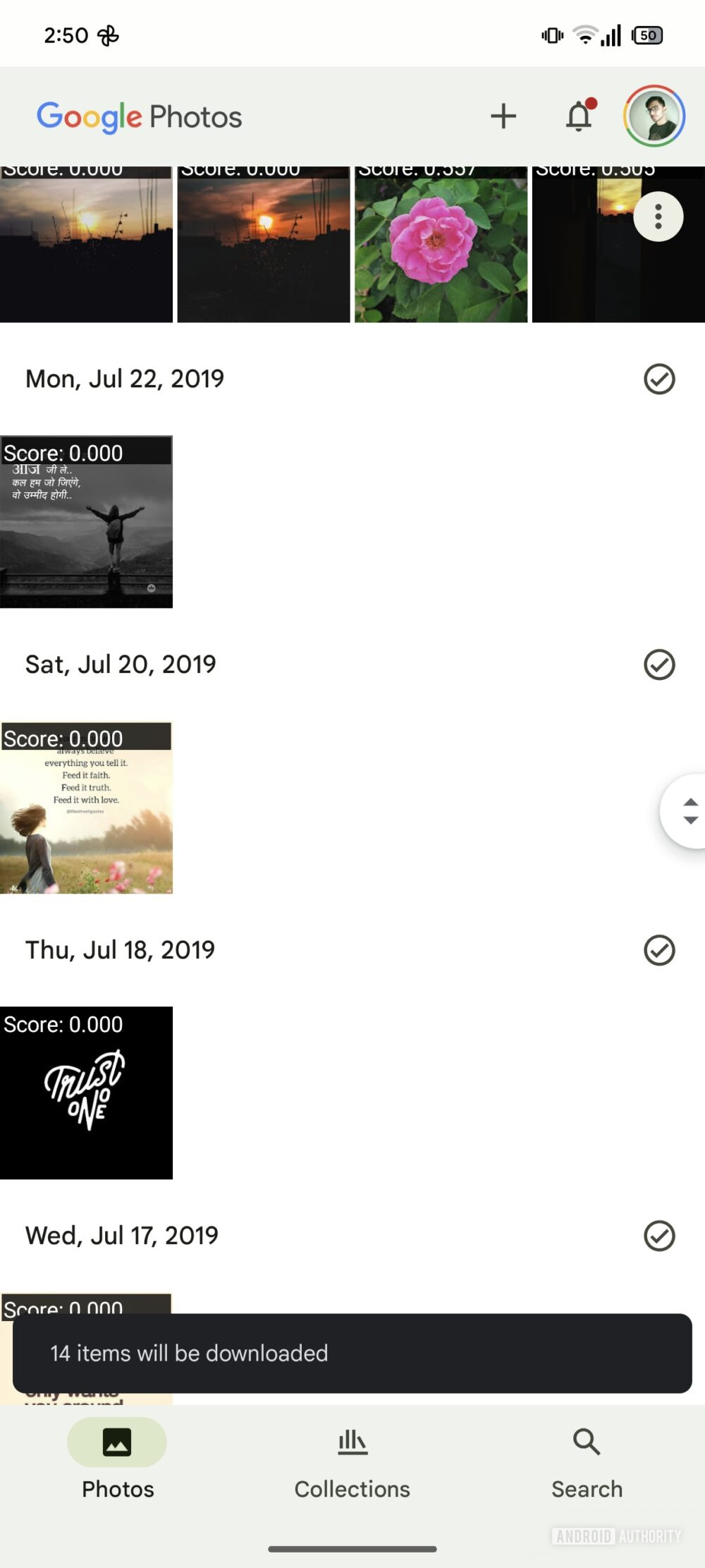Google Photos now lets you download multiple photos to your phone