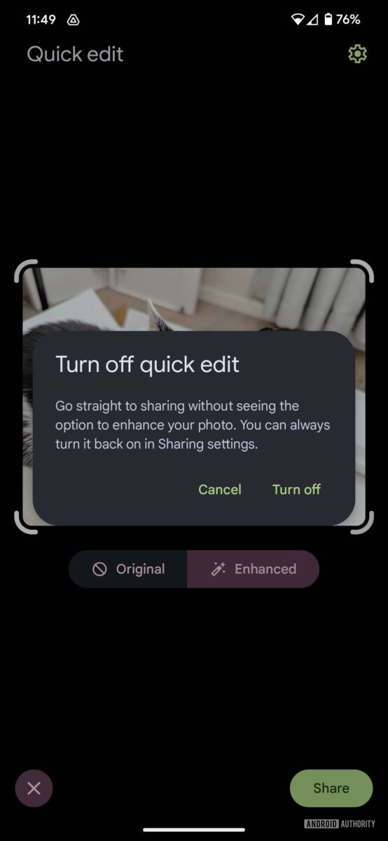 Google Photos makes quick edits easier when sharing images