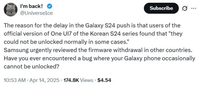 Samsung resumes One UI 7 rollout, but a bug could spoil the party again