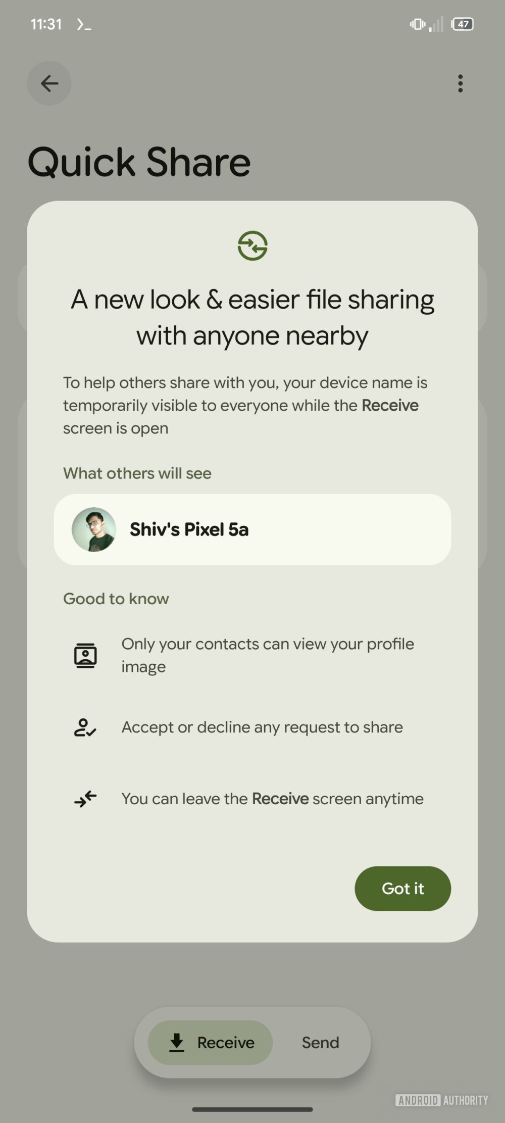 Here's your first look at Quick Share's major UI redesign