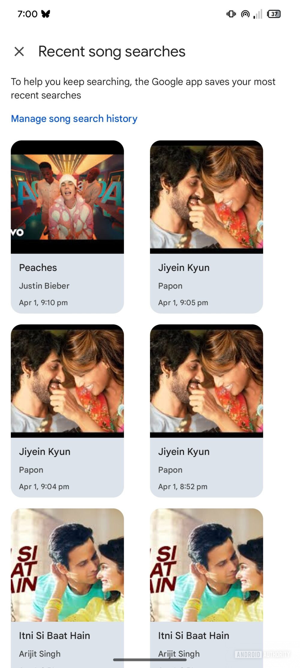 Google song search history reminds you what you heard yesterday ...