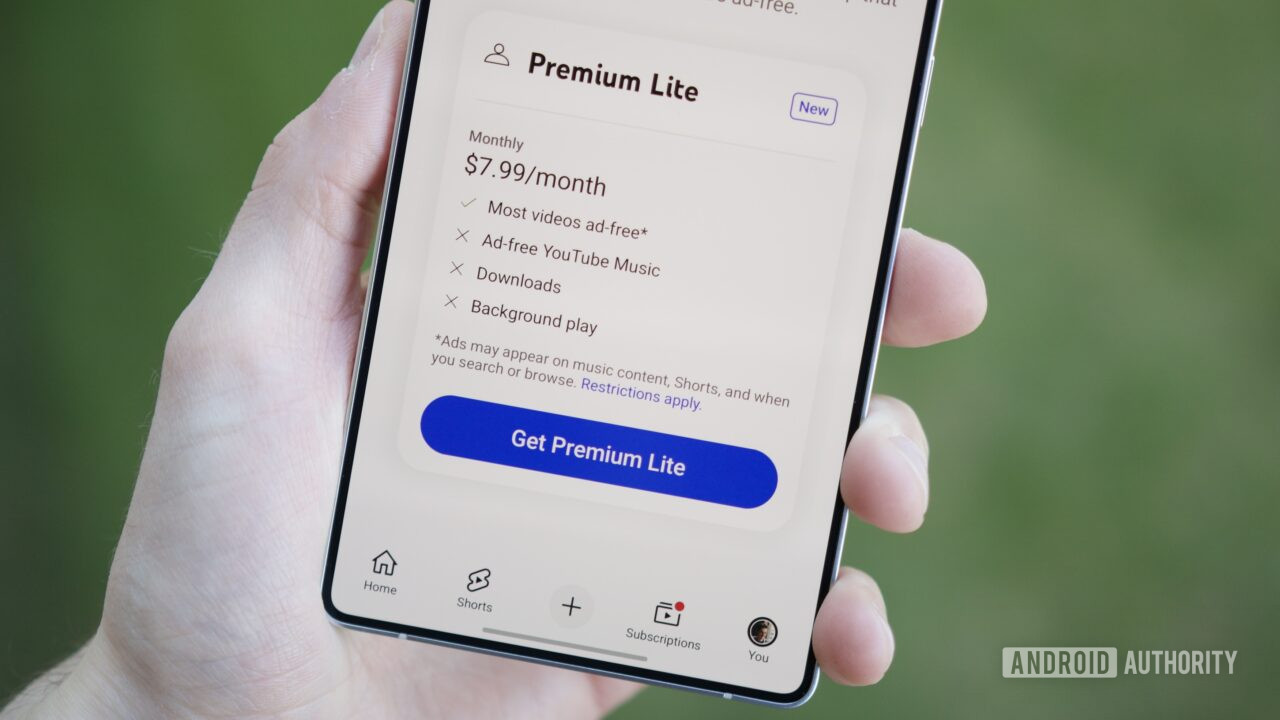 YouTube Premium Lite is the perfect plan for me, but there's one ...