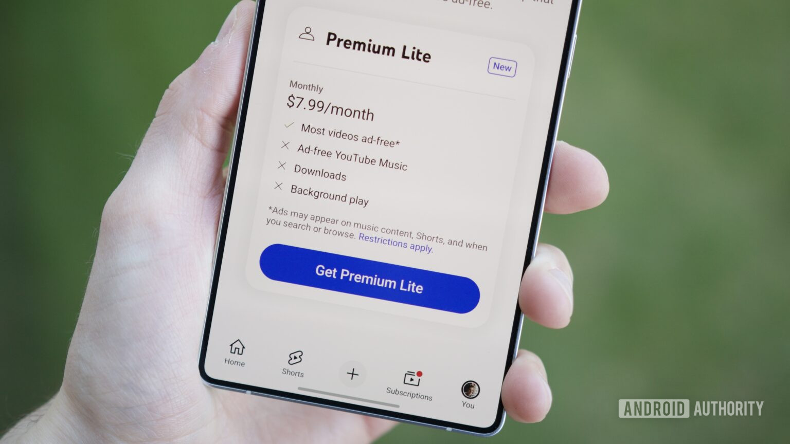 YouTube Premium Lite is the perfect plan for me, but there's one ...