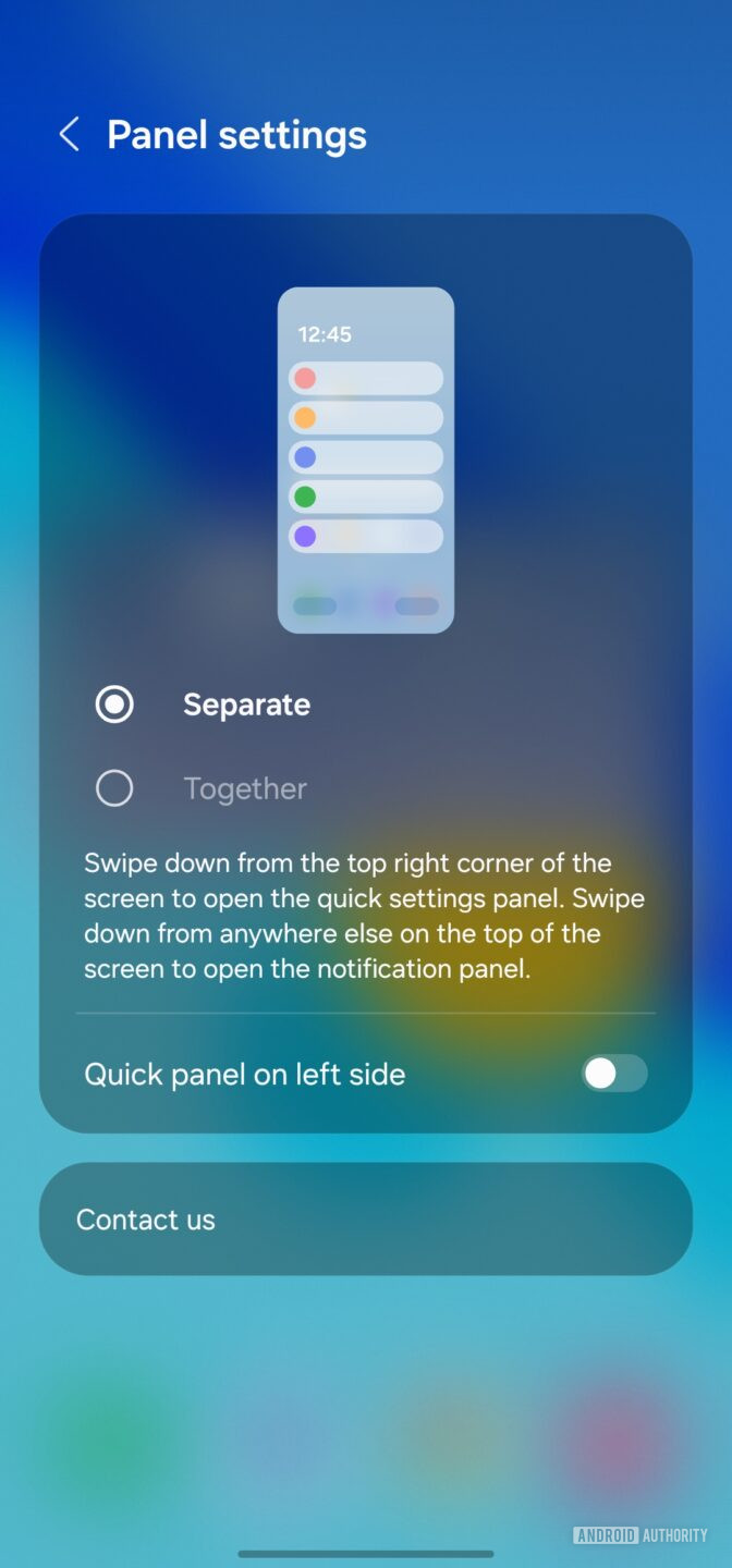 Hate One UI 7's split notification panel? Here's how to switch back.