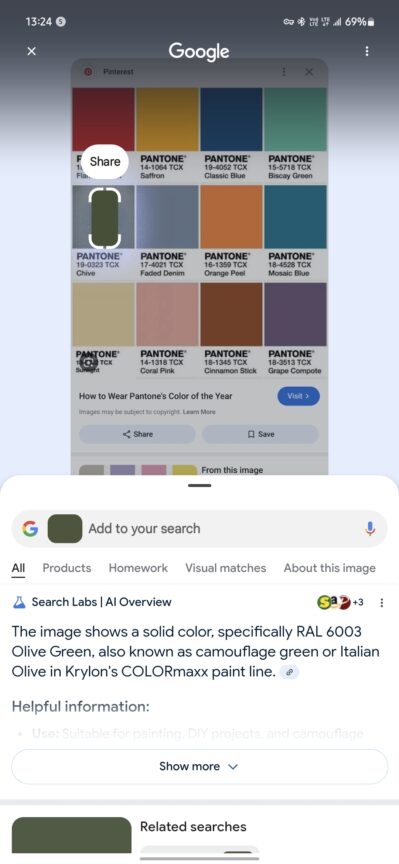 Circle to Search has a hidden trick every color lover should know about