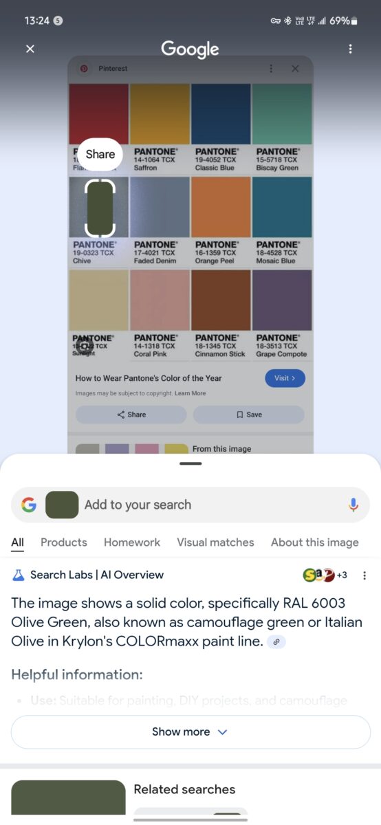 Circle to Search has a hidden trick every color lover should know about