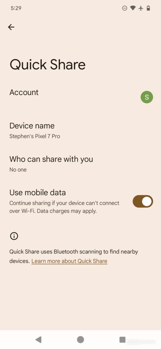 Quick Share's promised mobile data toggle is now arriving - Android ...