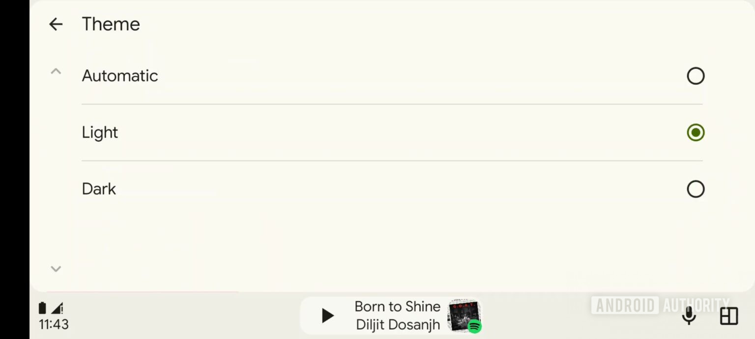 Android Auto inches closer to the light with new theme options (APK ...